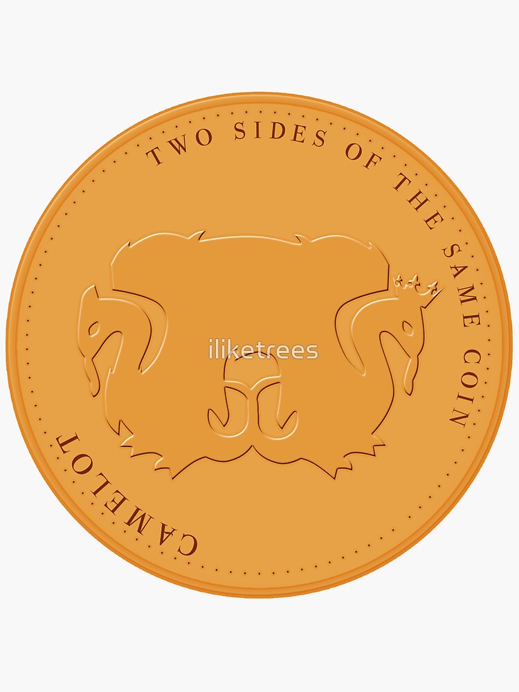 "Two sides of the Same Coin" Sticker for Sale by iliketrees | Redbubble