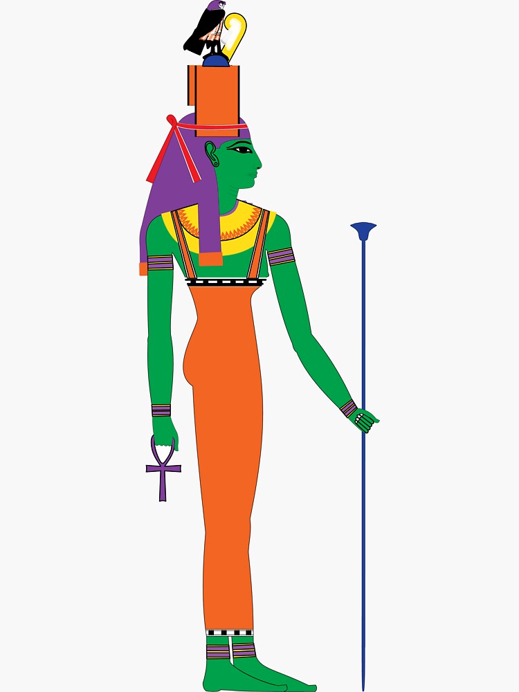 "Hathor [FRESH Colors] | Egyptian Gods, Goddesses, and Deities" Sticker ...