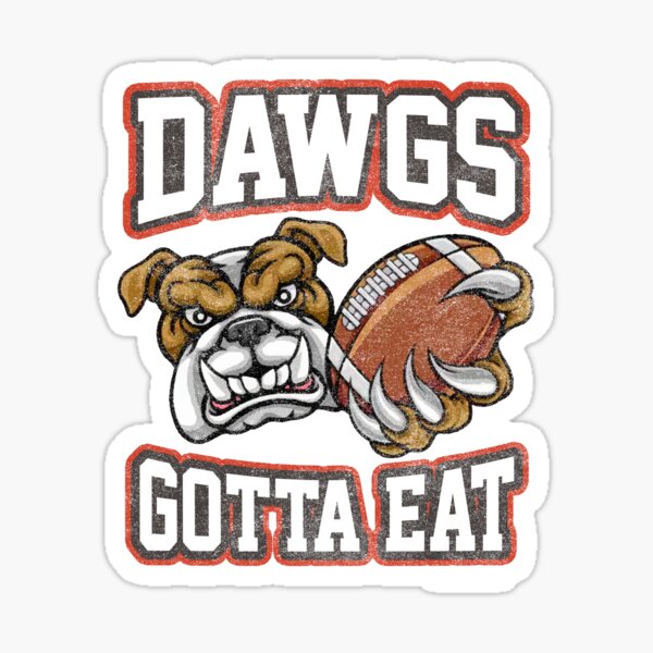 "Football Dawgs Gotta Eat Cleveland CLE" Sticker for Sale by lanacapone ...