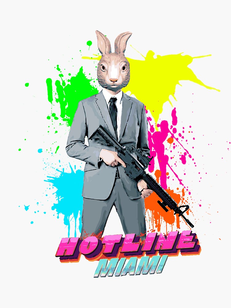Pegatina «Hotline Miami - Graham, la máscara de conejo» de StrawberryMo ...