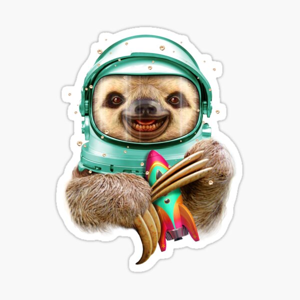 Sloth Space Stickers | Redbubble