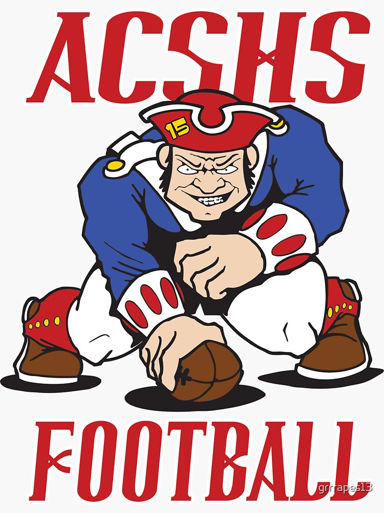 "ACSHS Patriot Football" Sticker by grrrapes13 | Redbubble