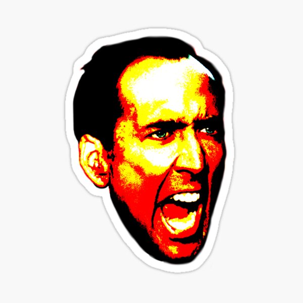 "Nicolas Cage" Sticker by Wildster | Redbubble