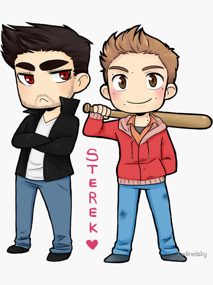 "Sterek sticker" Sticker for Sale by hellredsky | Redbubble