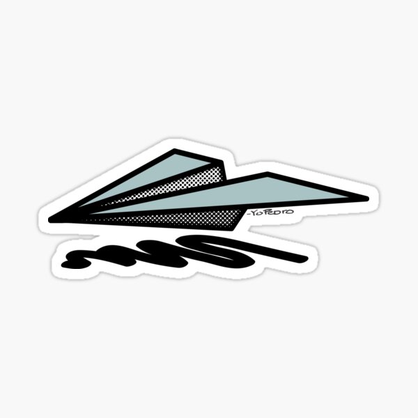 "Paper Airplane 6" Sticker for Sale by YoPedro | Redbubble