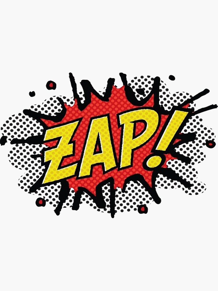"ZAP!" Sticker for Sale by akucita | Redbubble