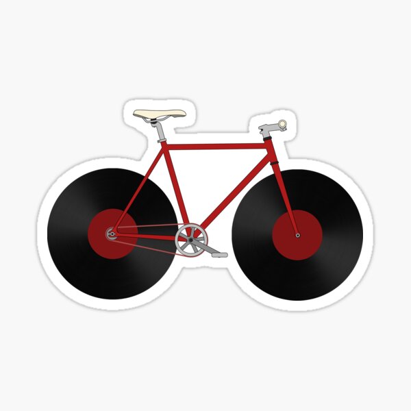 "Record Fixie" Sticker for Sale by ClarkiieRB | Redbubble