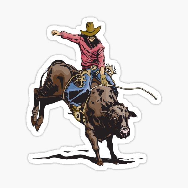 Bull Riding Stickers | Redbubble