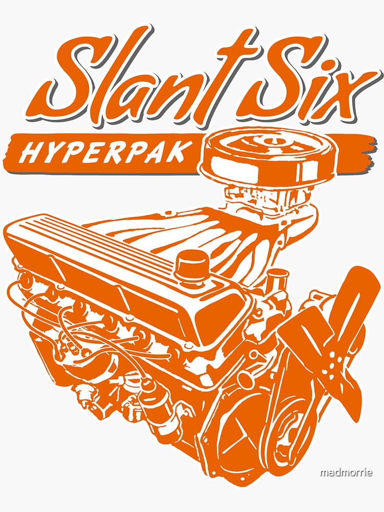 "Slant Six HyperPak" Sticker for Sale by madmorrie | Redbubble