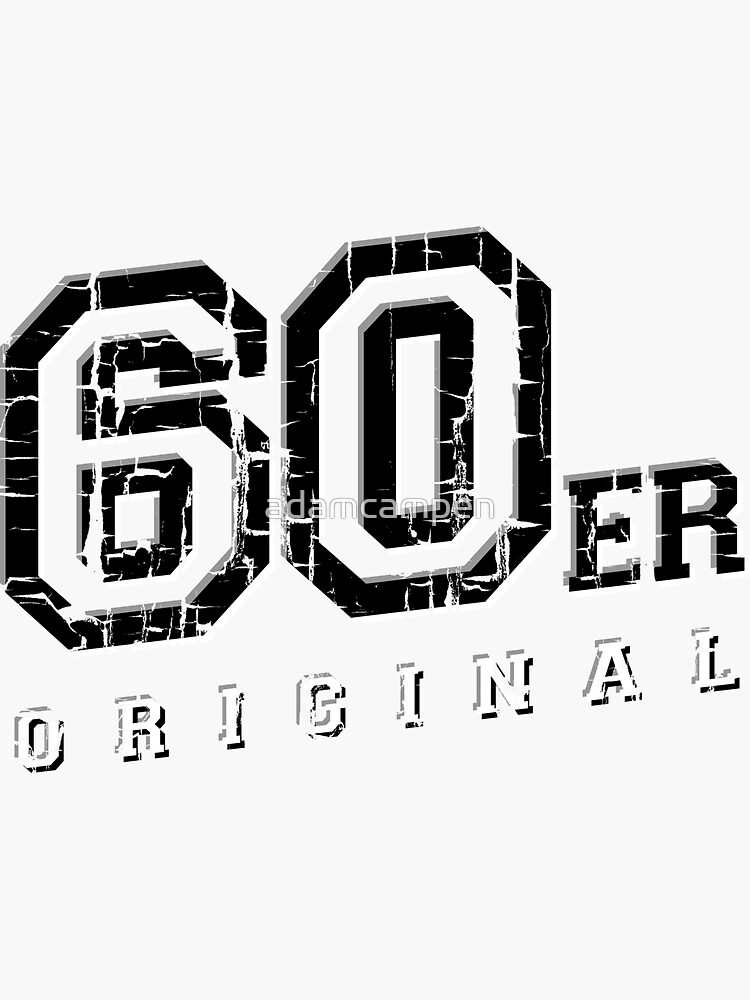 "60er Original" Sticker for Sale by adamcampen | Redbubble