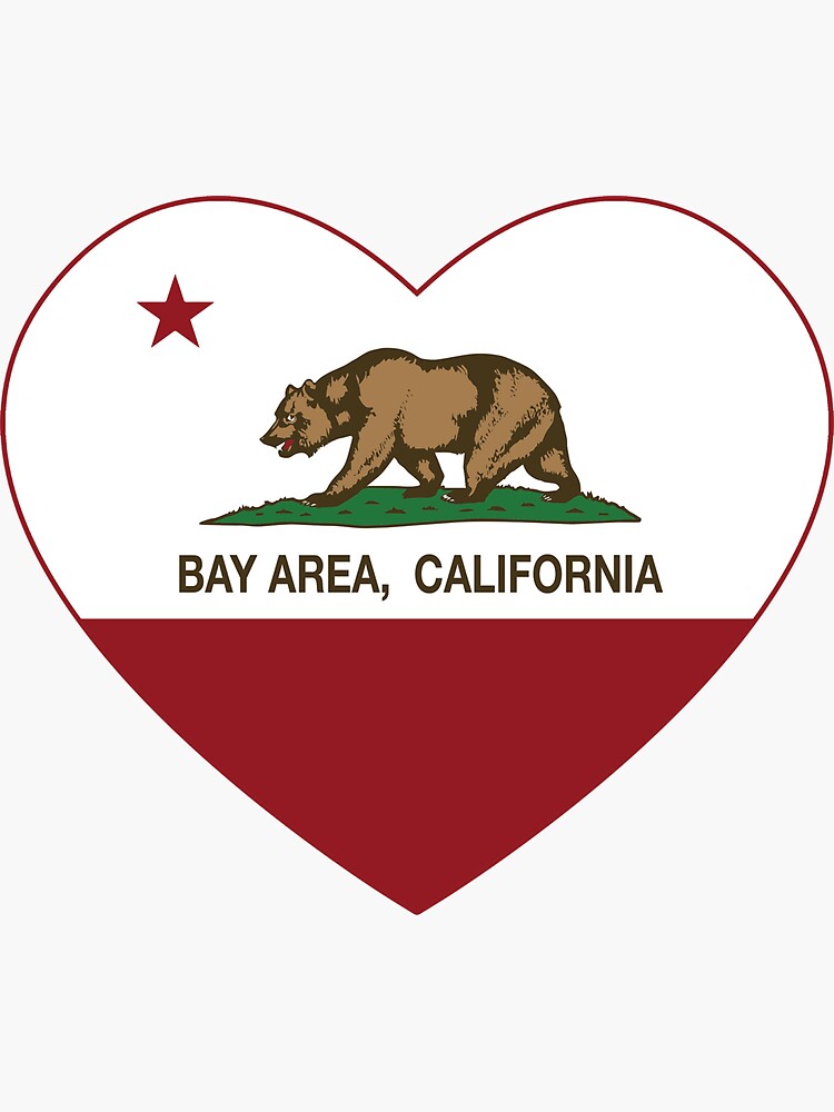 "Bay Area California Love Heart " Sticker for Sale by NorCal | Redbubble