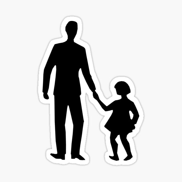 "Father and Daughter" Sticker for Sale by GysWorks | Redbubble