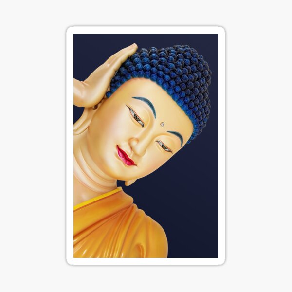 "buddha face" Sticker for Sale by motiashkar | Redbubble