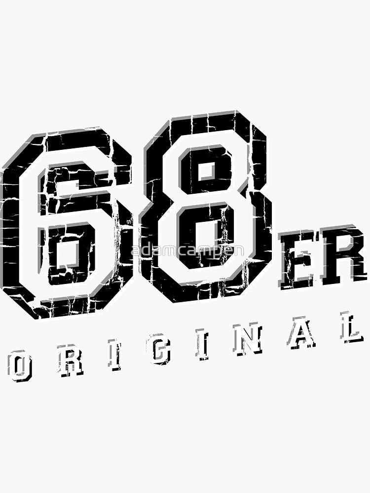 "68er Original" Sticker for Sale by adamcampen | Redbubble