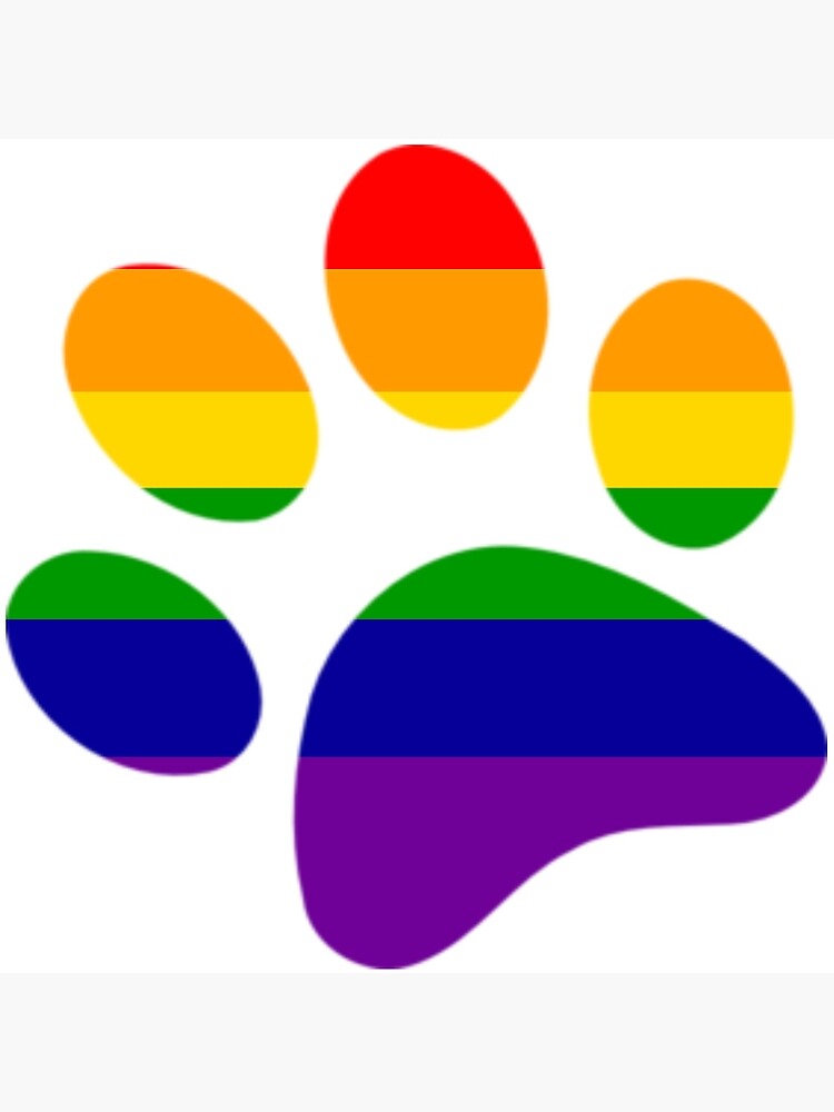 "Gay Pride Paw" Art Print for Sale by thefrizzykitten | Redbubble
