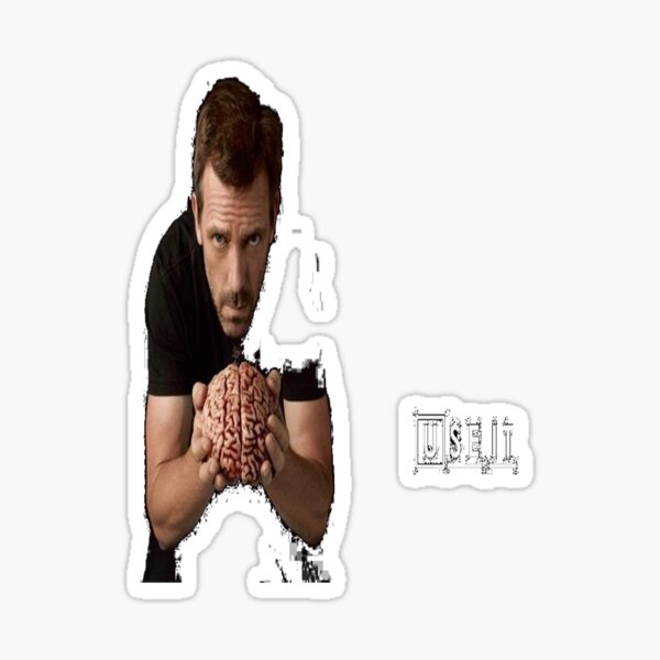 "Dr House with brain" Sticker for Sale by tba4life | Redbubble