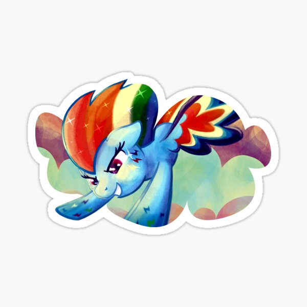 "Rainbow Power Rainbow Dash" Sticker for Sale by GhostlyMuse | Redbubble