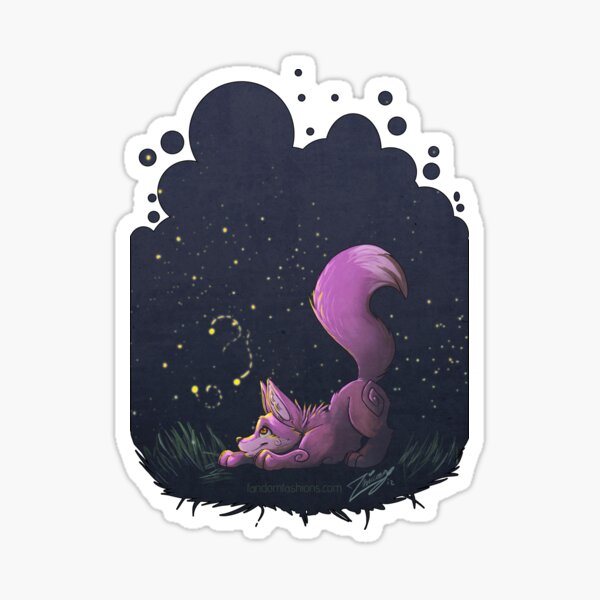 "Firefly Fox - Pink" Sticker for Sale by Zhivago | Redbubble