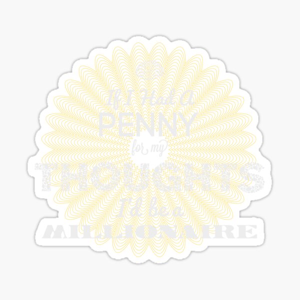 "Millionaire" Sticker by zmedia | Redbubble