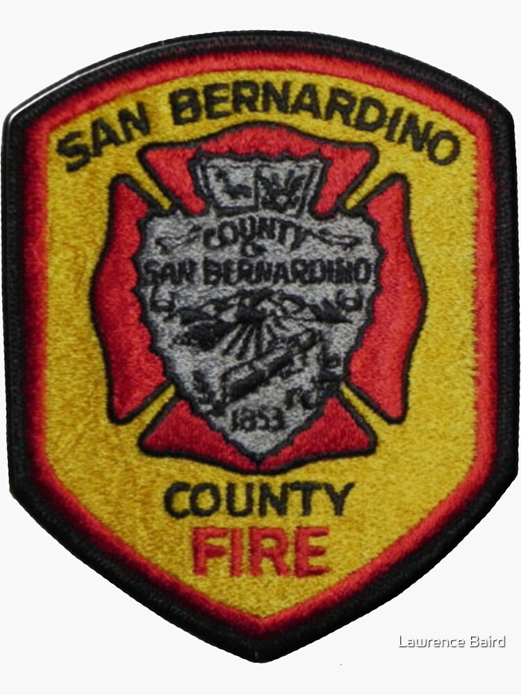 "San Bernardino County Fire" Sticker for Sale by lawrencebaird | Redbubble