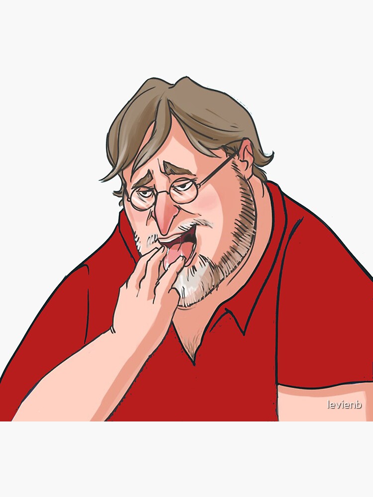 "Gaben" Sticker for Sale by levienb | Redbubble