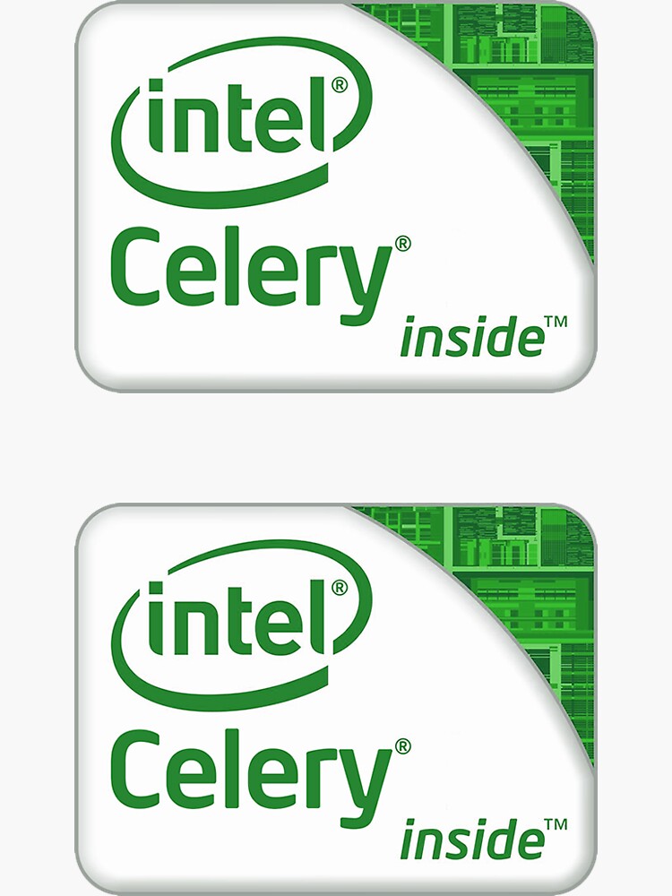"Intel Celery" Sticker for Sale by callumpy | Redbubble