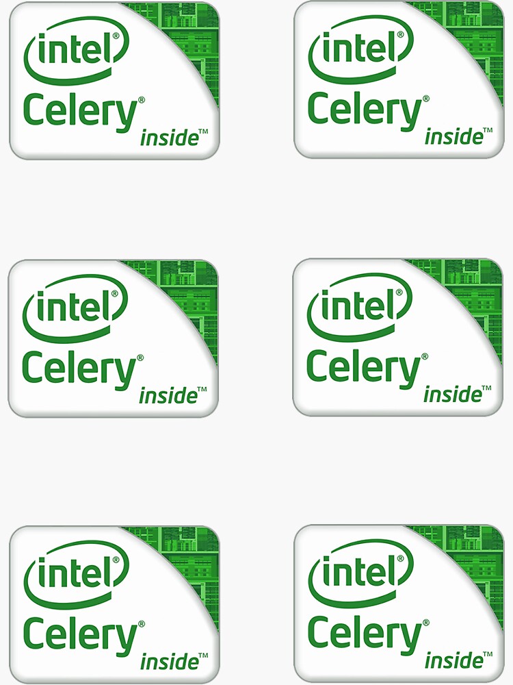 "Intel Celery" Sticker for Sale by callumpy | Redbubble
