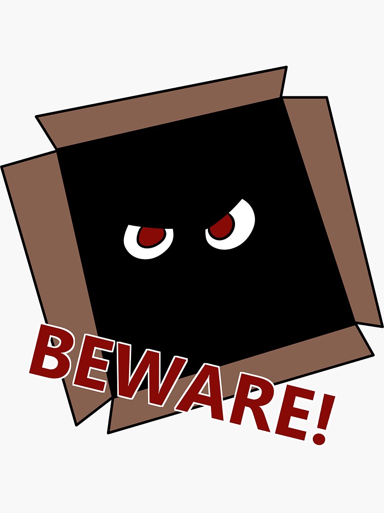 "BEWARE -Box Ghost" Sticker for Sale by BrandyElsen | Redbubble
