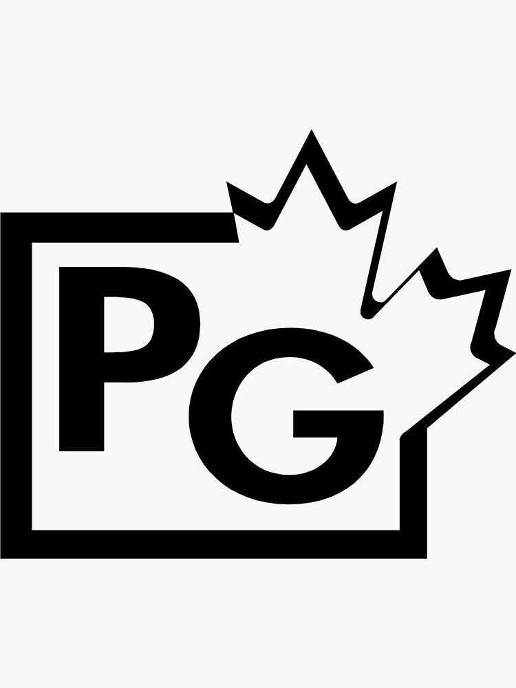"TV PG (Canada) black" Sticker for Sale by bittercreek | Redbubble