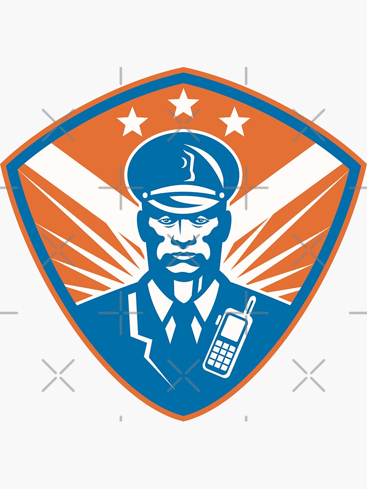 "Policeman Security Guard Police Officer Crest" Sticker by patrimonio ...