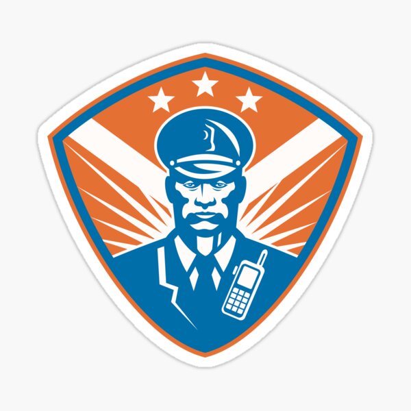 "Policeman Security Guard Police Officer Crest" Sticker by patrimonio ...