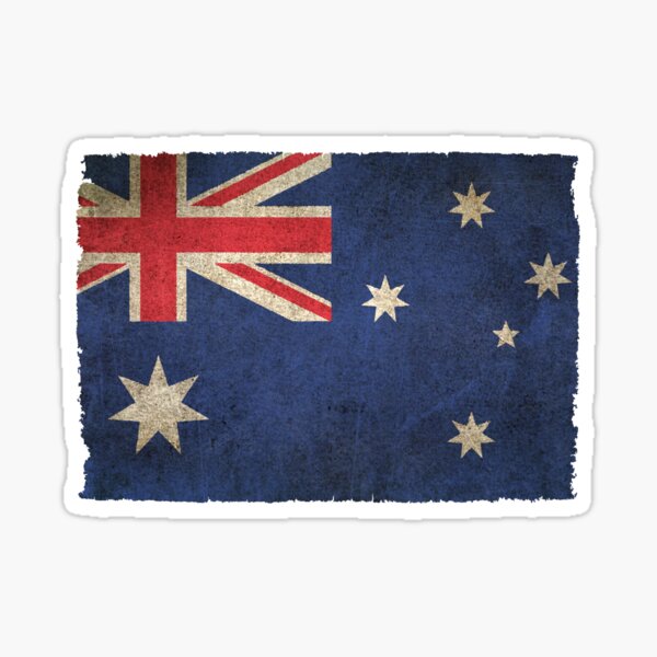 "Old and Worn Distressed Vintage Flag of Australia" Sticker for Sale by ...