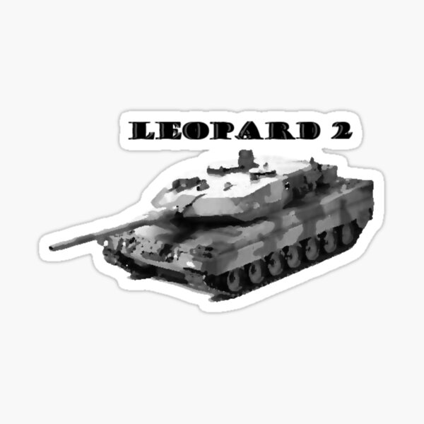 "Leopard 2 - Black and White" Sticker for Sale by bobattackman | Redbubble