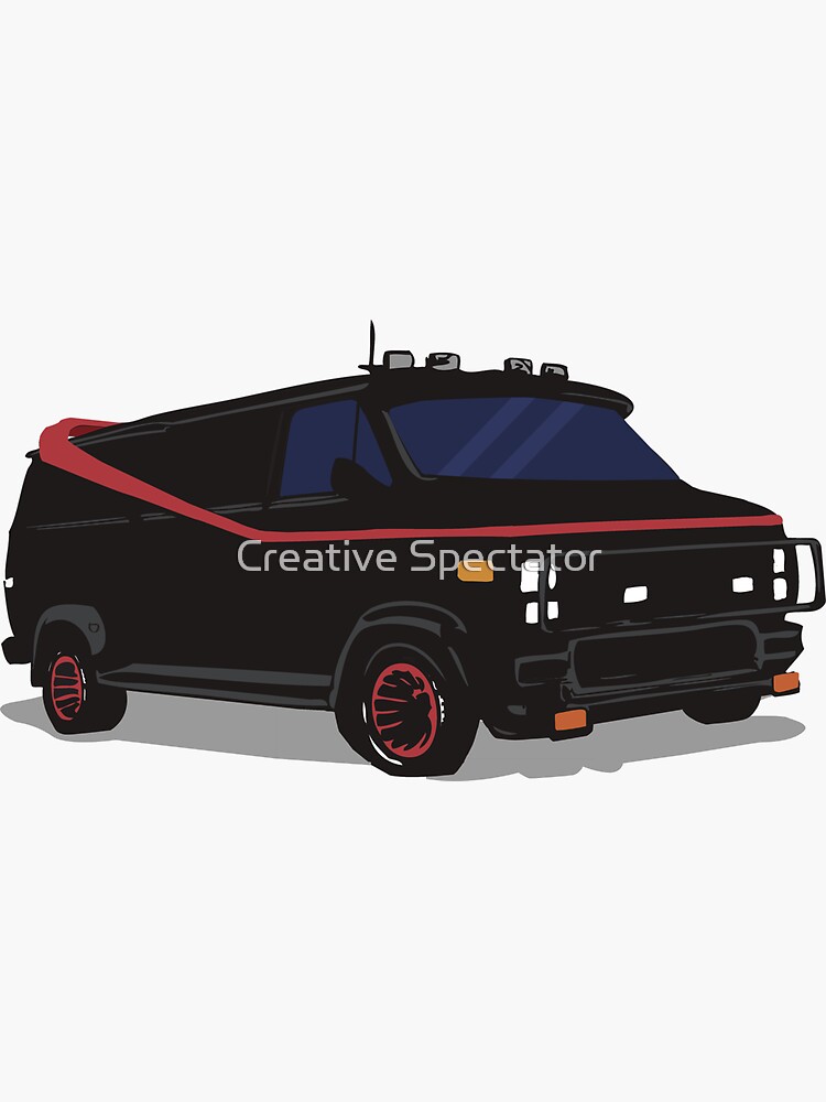 "The A-Team Van " Sticker for Sale by Feelmeflow | Redbubble
