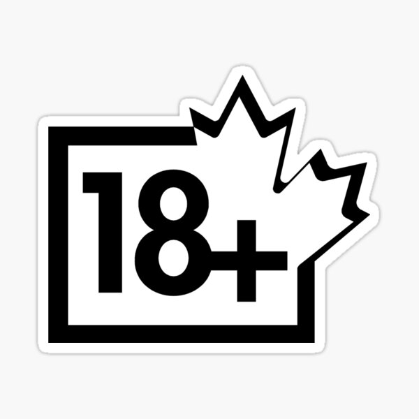 "TV 18+ (Canada) black" Sticker by bittercreek | Redbubble