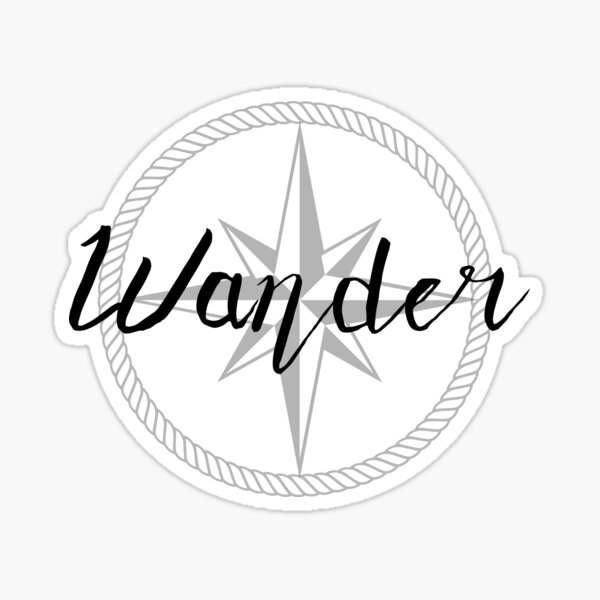"Wander - compass" Sticker for Sale by ourtinyinfinite | Redbubble