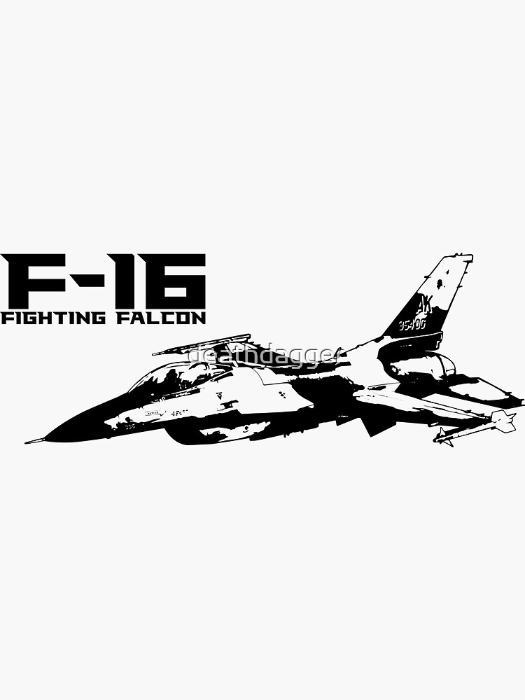 "F-16 Fighting Falcon" Sticker by deathdagger | Redbubble
