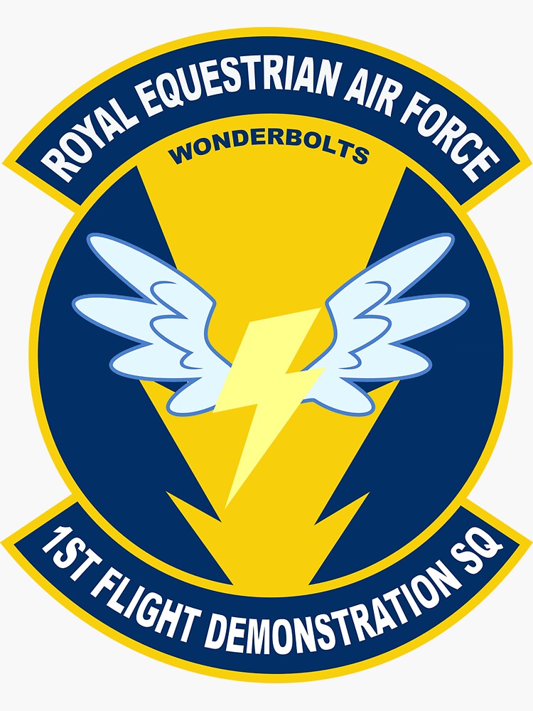 "Wonderbolt Squadron Shirt (Large Patch)" Sticker for Sale by mattings ...