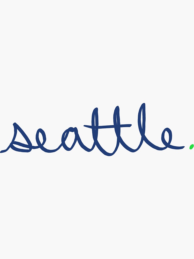"Seattle Cursive - City Scroll" Sticker for Sale by KirkParrish | Redbubble