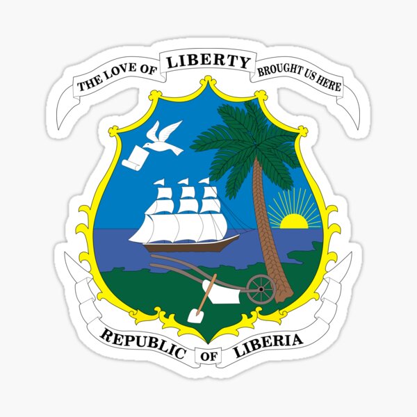 "Coat of Arms of Liberia" Sticker for Sale by abbeyz71 | Redbubble
