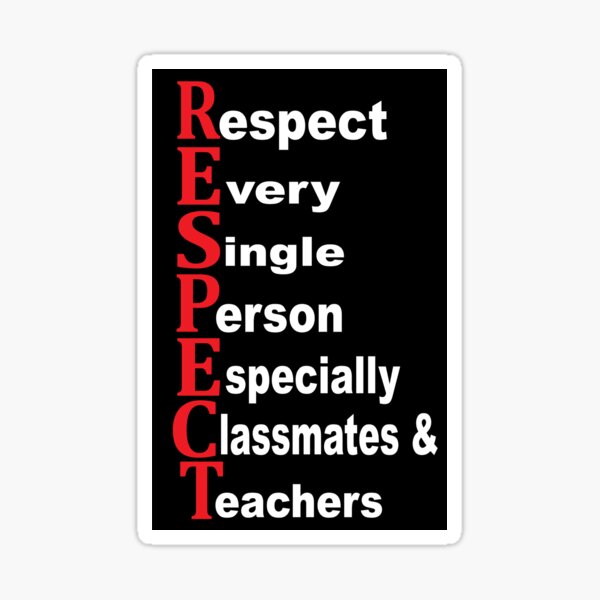 "Respect" Sticker for Sale by creativecm | Redbubble