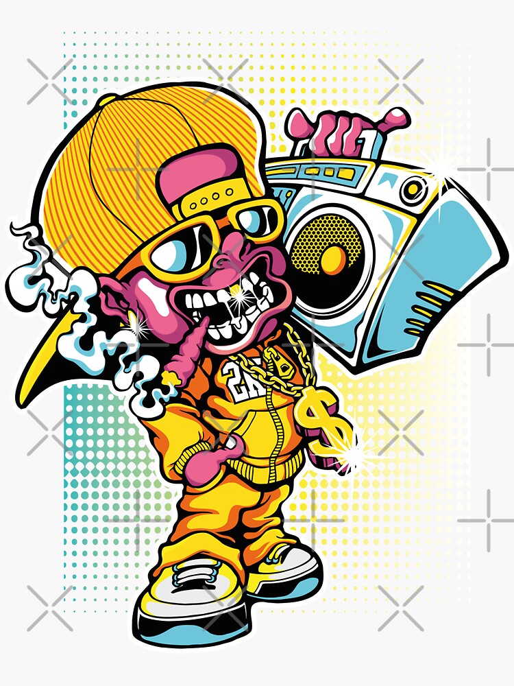 "Ghetto Rapper" Sticker for Sale by ccorkin | Redbubble