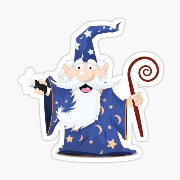 "Wizard" Sticker for Sale by vectorwebstore | Redbubble