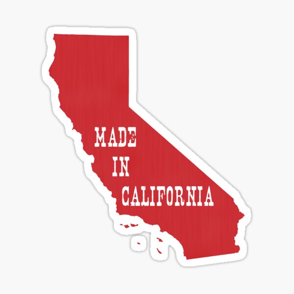 "Made in California" Sticker by surgedesigns | Redbubble