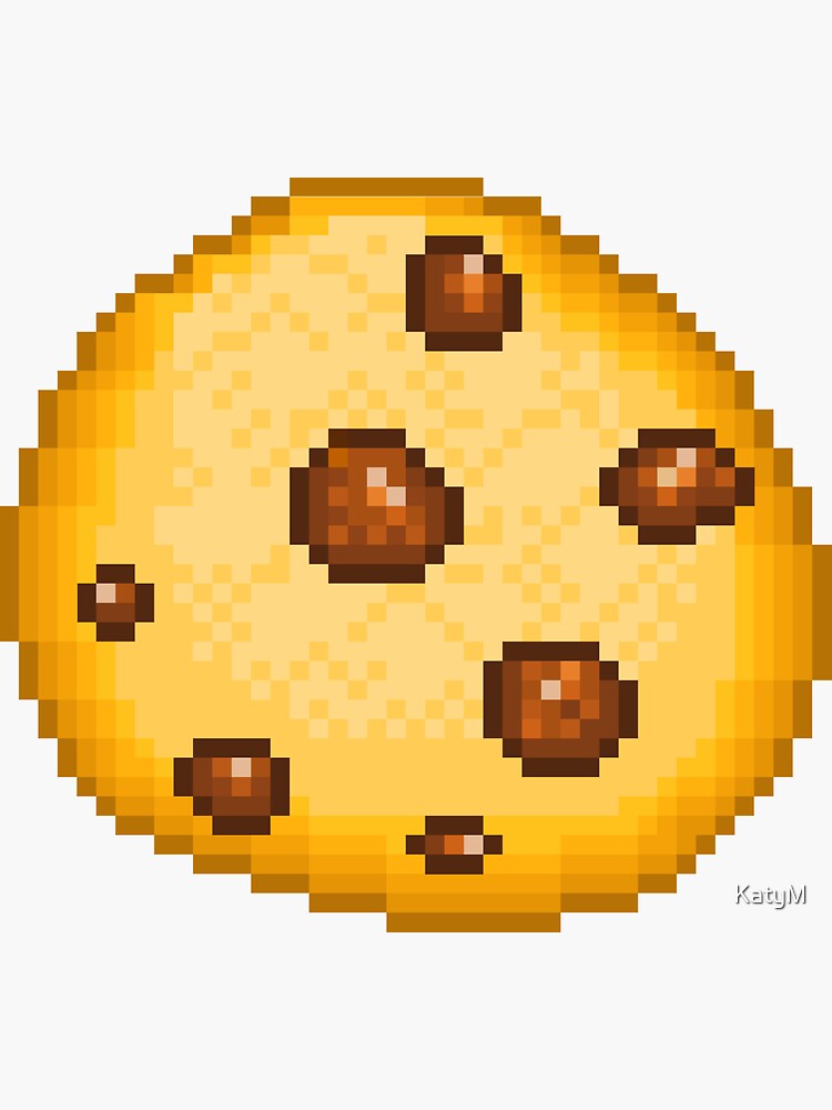 Pegatina «Pixel Food - Galleta con chispas de chocolate» de KatyM ...