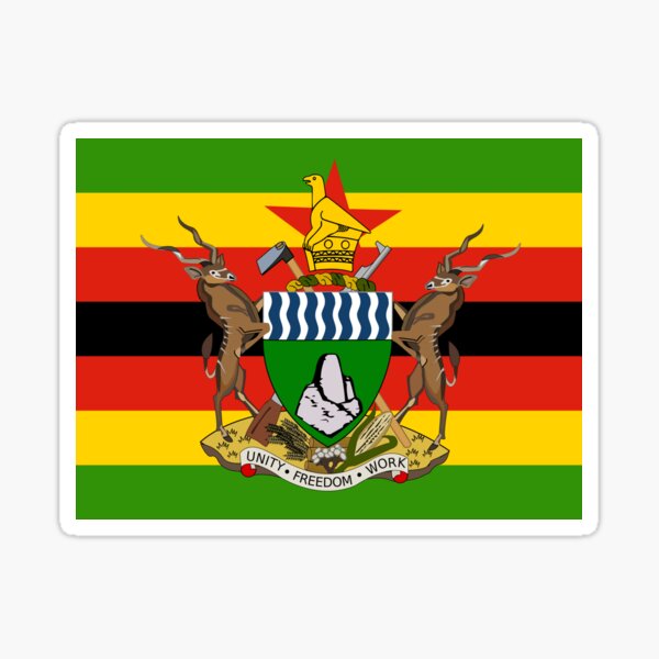 "ZIMBABWE" Sticker for Sale by IMPACTEES | Redbubble