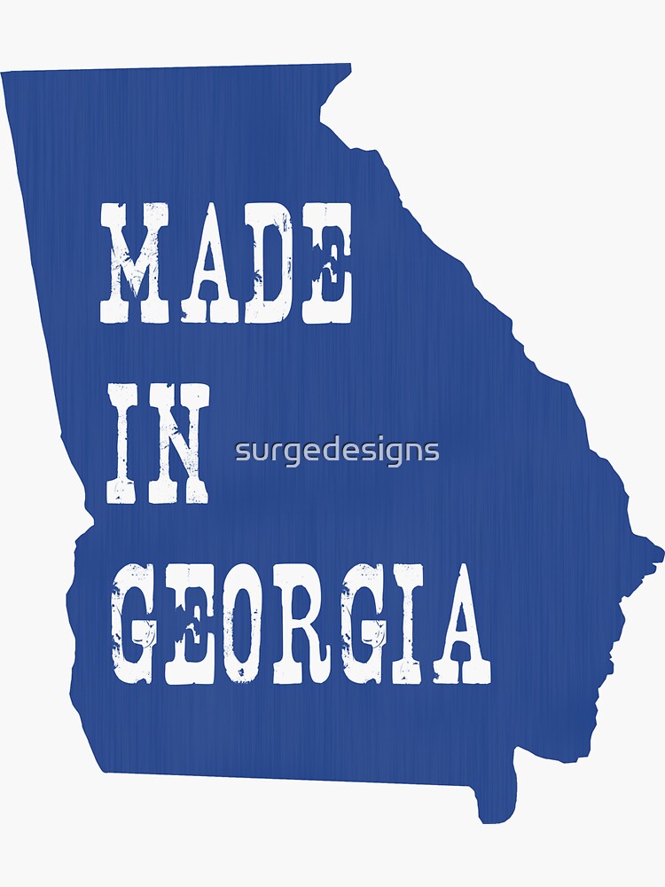 "Made in Georgia" Sticker for Sale by surgedesigns | Redbubble