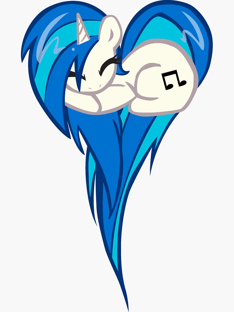 "Vinyl Scratch DJ Pon3 Heart" Sticker for Sale by MrGuacamole | Redbubble