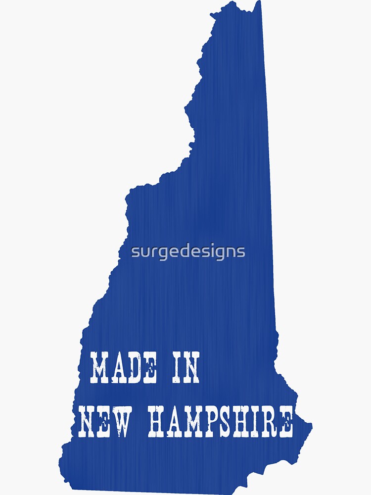 "Made in New Hampshire" Sticker by surgedesigns | Redbubble
