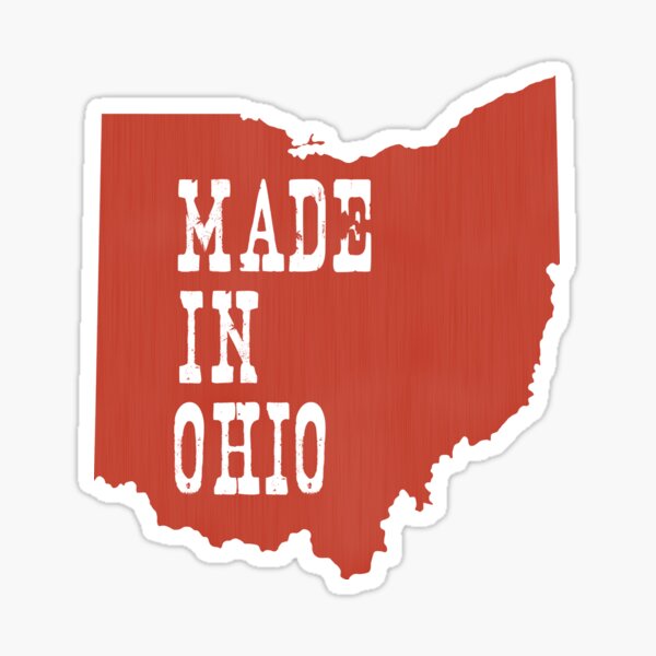 "Made in Ohio" Sticker for Sale by surgedesigns | Redbubble